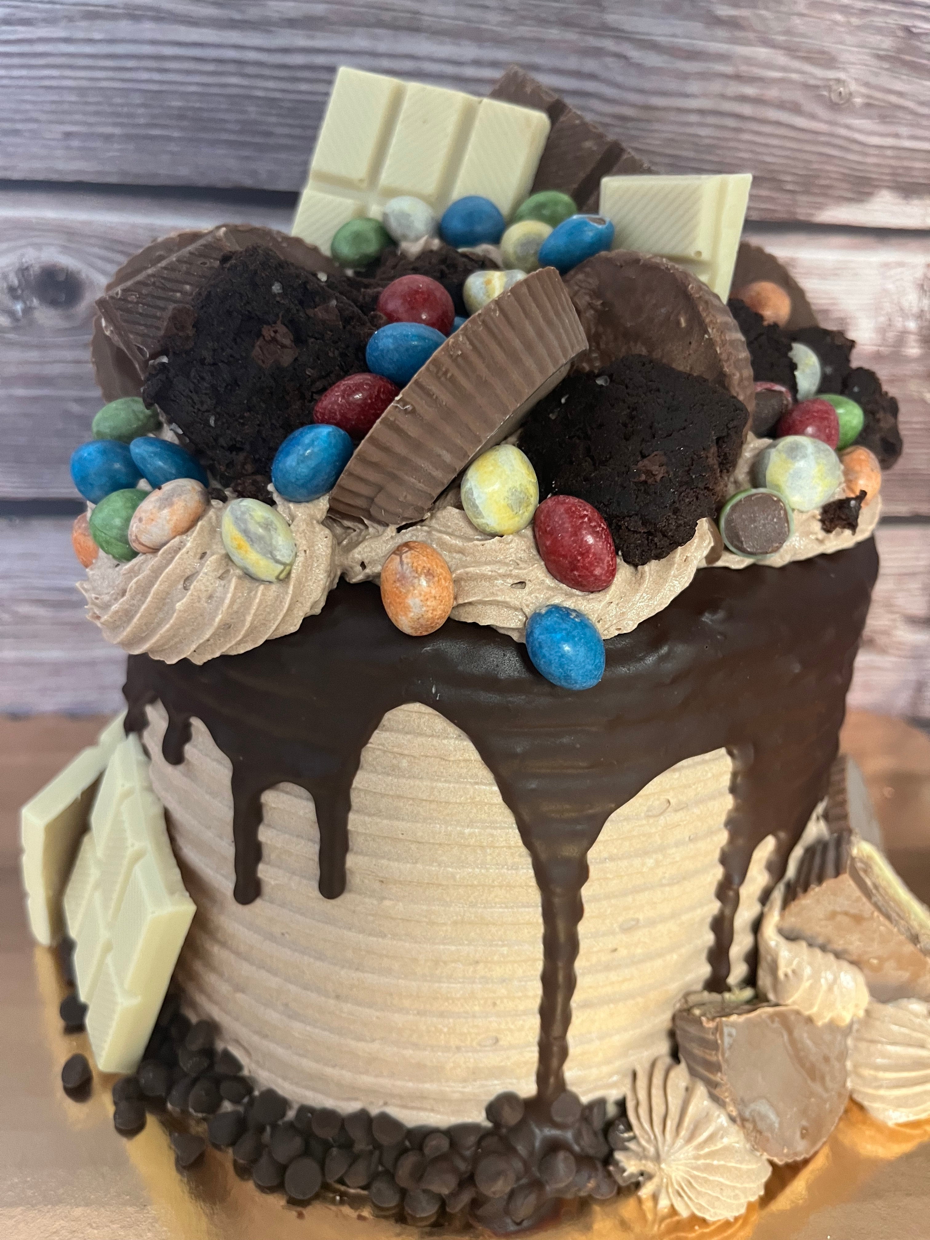 chocolate candy theme cake